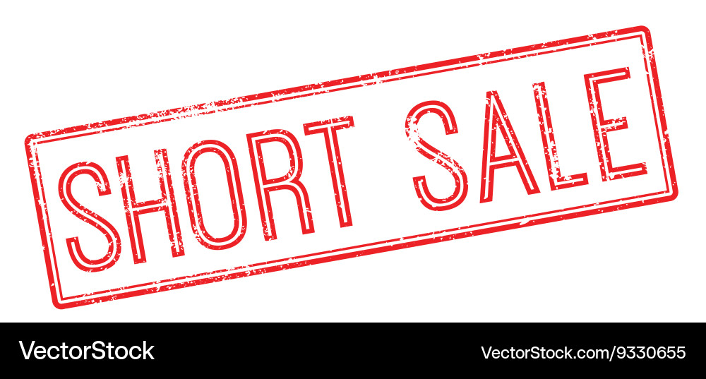 Short sale red rubber stamp on white Royalty Free Vector