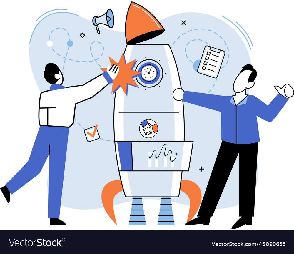 Team solving complex problems teamwork Royalty Free Vector Team solving complex problems teamwork Royalty Free Vector