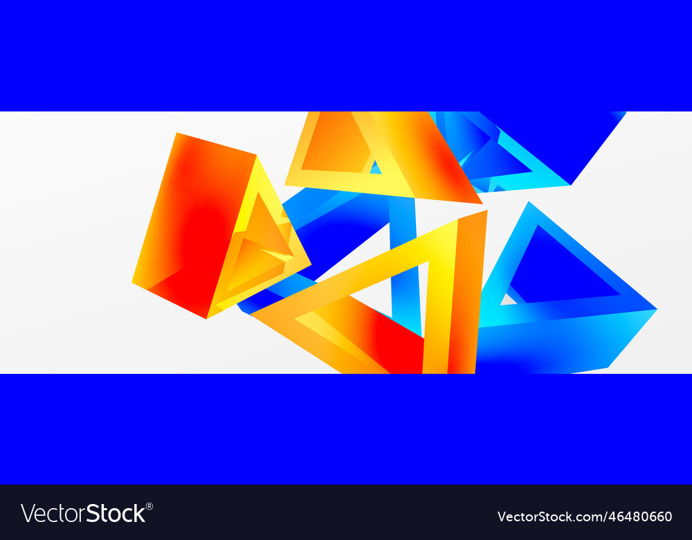 3d triangle abstract background basic shape Vector Image