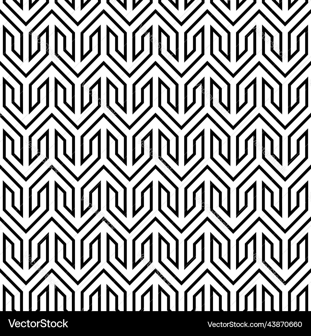 A seamless pattern of outlines arrows Royalty Free Vector