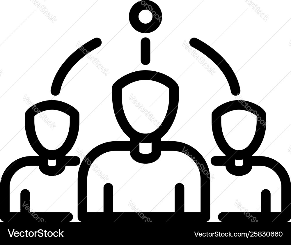 Administrator and team icon outline style Vector Image
