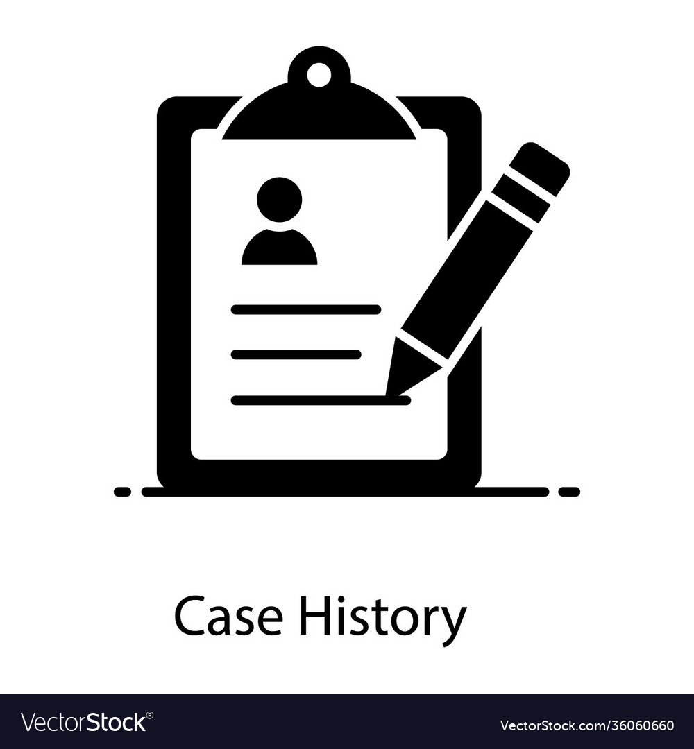 Case history Royalty Free Vector Image - VectorStock