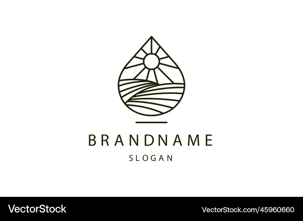 Farm sun oil Royalty Free Vector Image - VectorStock