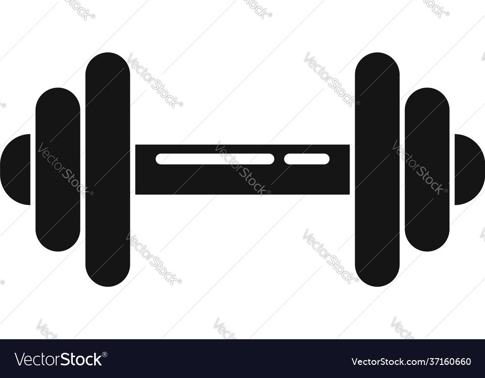 Gym dumbbell icon simple style Royalty Free Vector Image