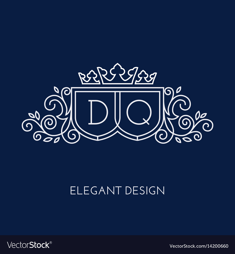 Monogram design template Royalty Free Vector Image