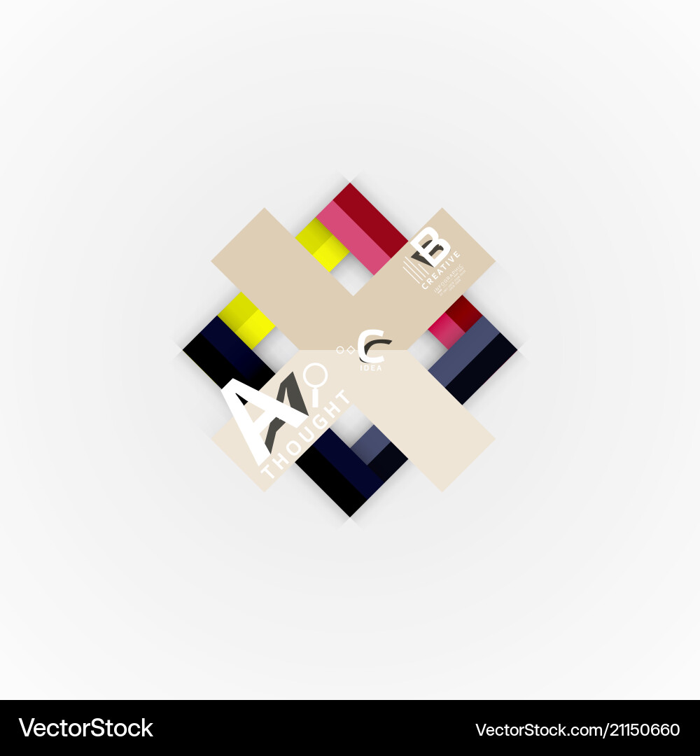 Paper option steps diagram infographic layout Vector Image