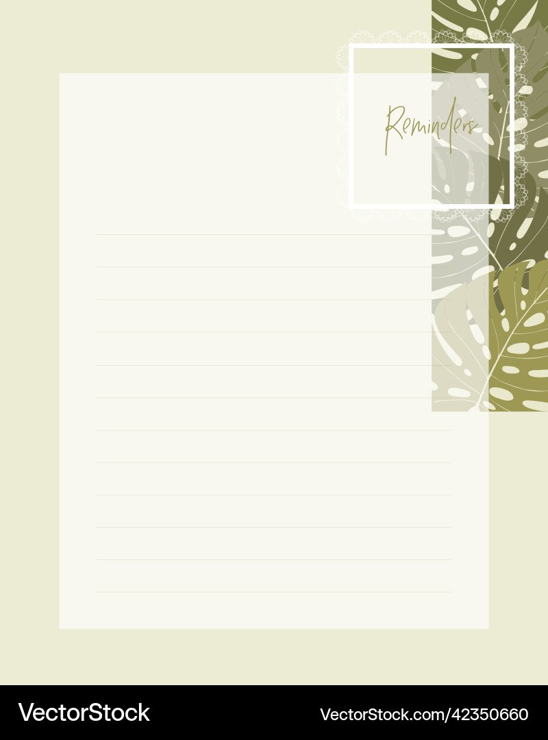Reminder collage scrapbooking notes to do list Vector Image