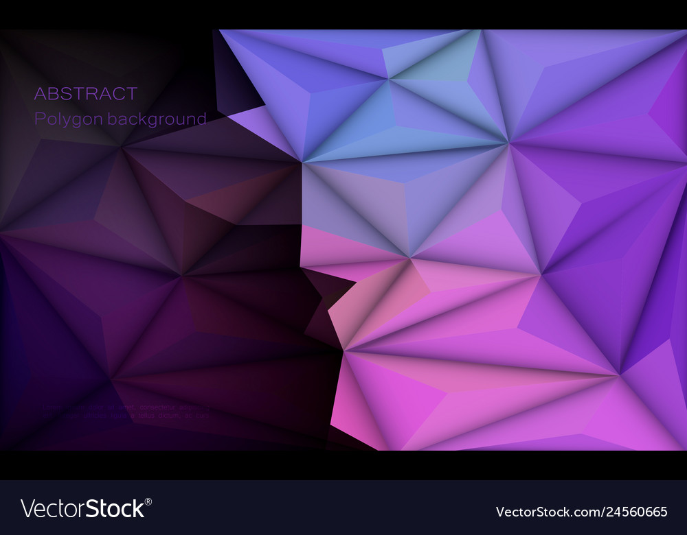 3d geometric polygon with molecule structure Vector Image