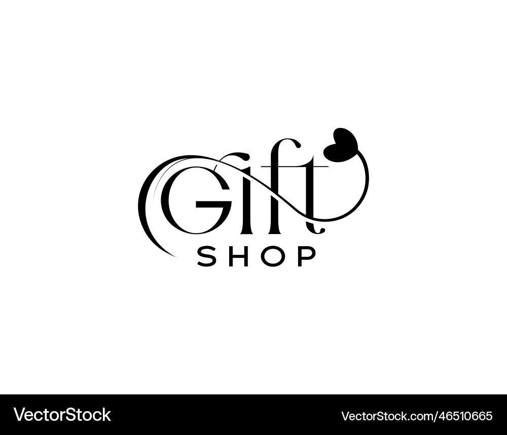 Beautiful letter gift shop Royalty Free Vector Image