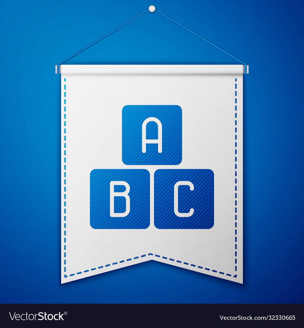 Blue abc blocks icon isolated on background Vector Image