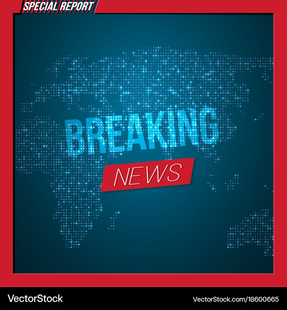 Breaking news opener broadcast open scene Vector Image