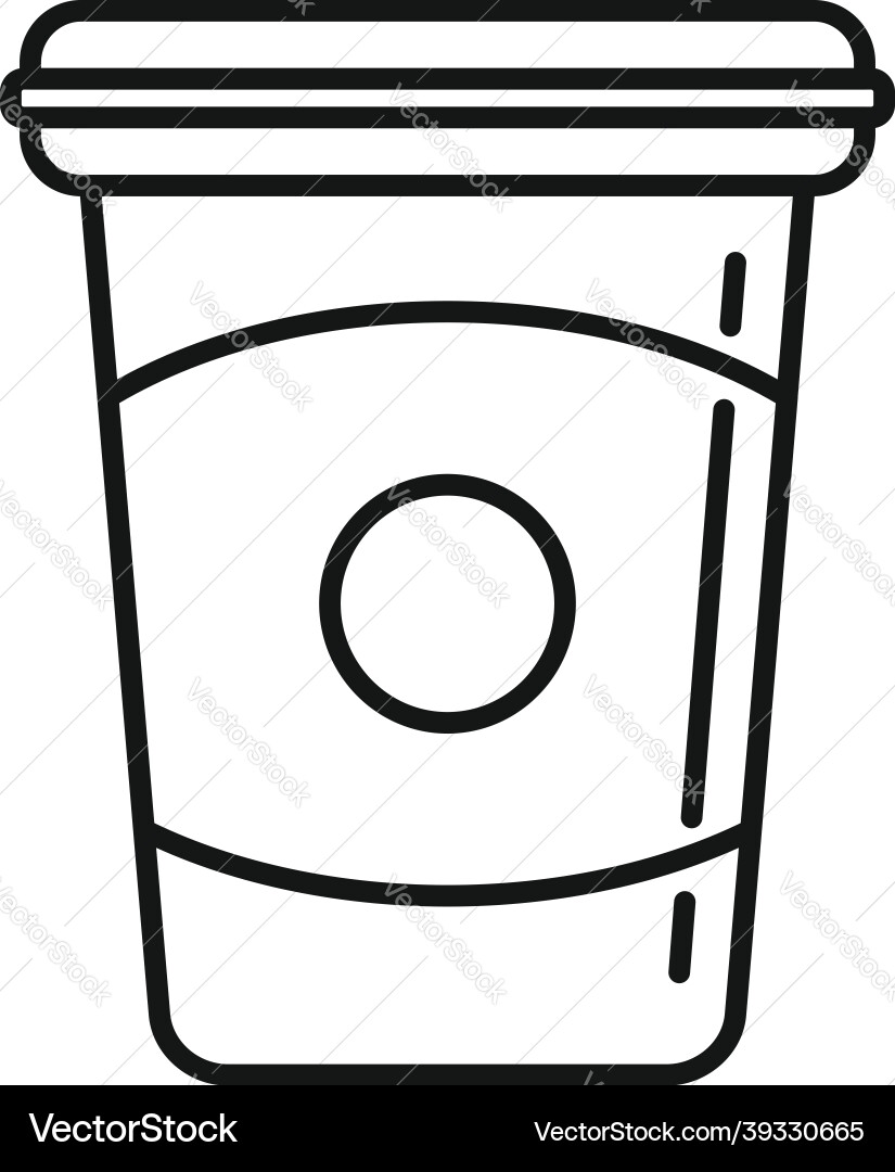 Healthy yoghurt icon outline probiotic Royalty Free Vector