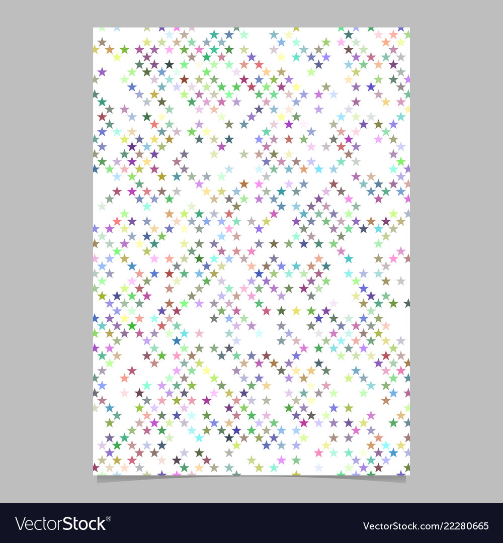 Multicolored star shape pattern background Vector Image