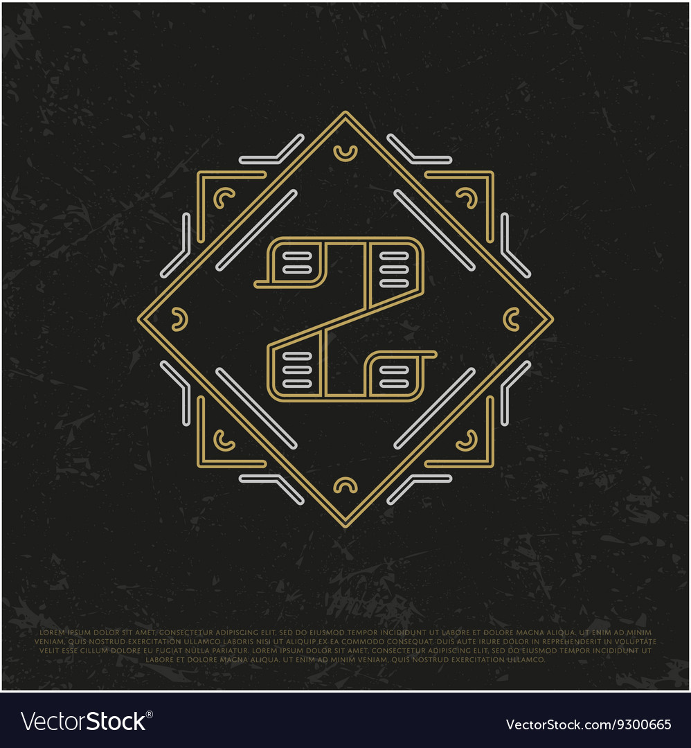 Number two Royalty Free Vector Image - VectorStock