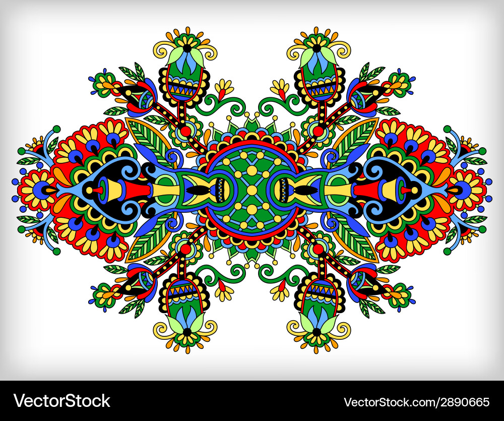 Ornamental floral adornment Royalty Free Vector Image