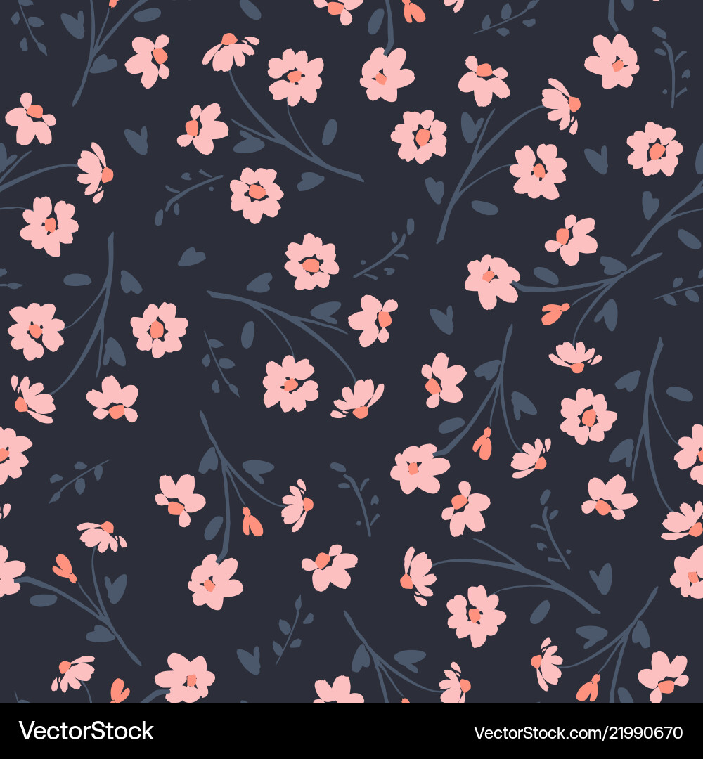 Floral abstract seamless pattern design Royalty Free Vector