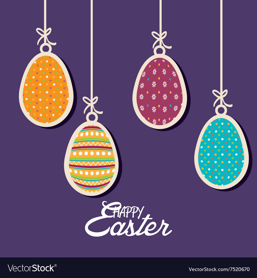 Happy easter design Royalty Free Vector Image - VectorStock