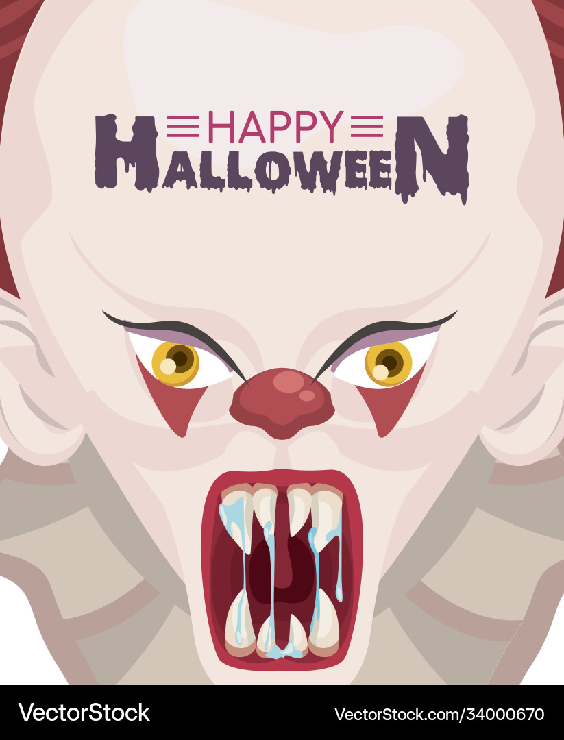 Happy halloween horror celebration poster Vector Image