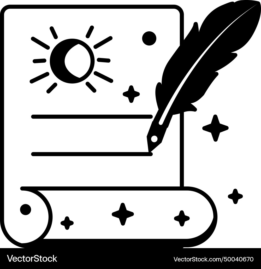 Mystical astrology and divination line icon Vector Image