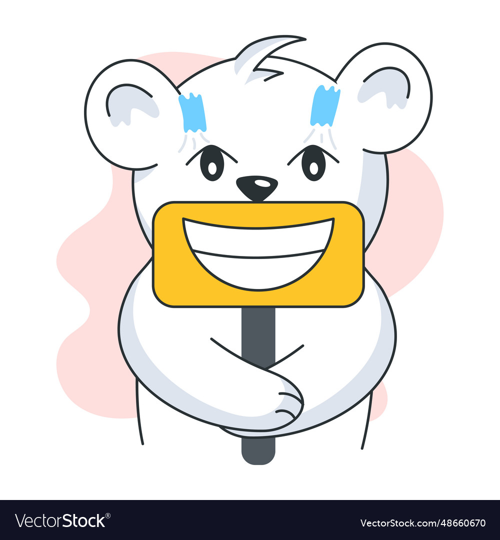Smiling bear Royalty Free Vector Image - VectorStock