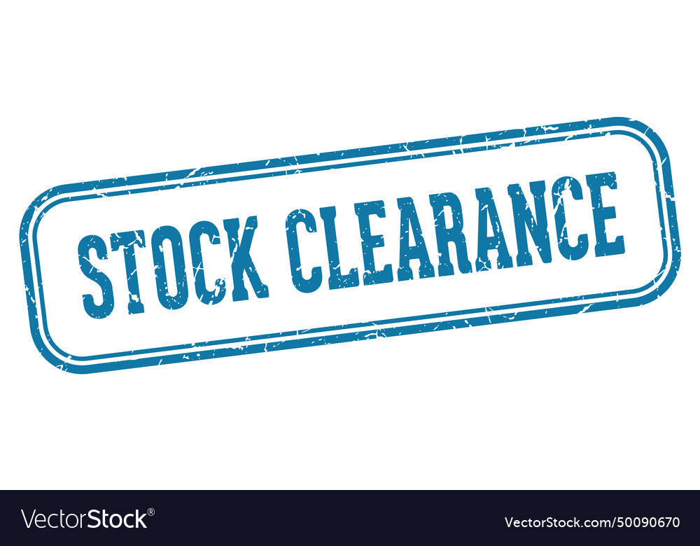 Stock clearance stamp stock clearance rectangular Vector Image Stock clearance stamp stock clearance rectangular Vector Image