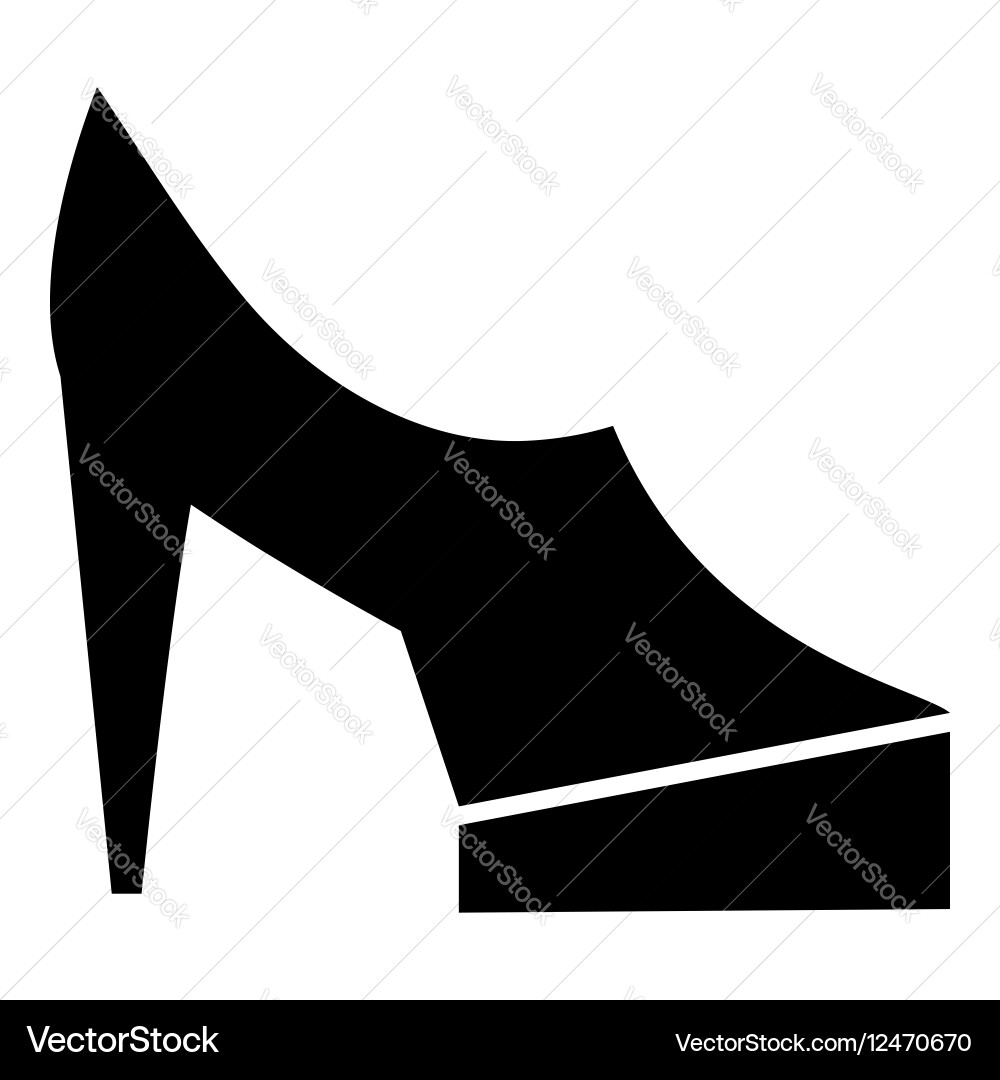Women shoes on platform icon simple style Vector Image