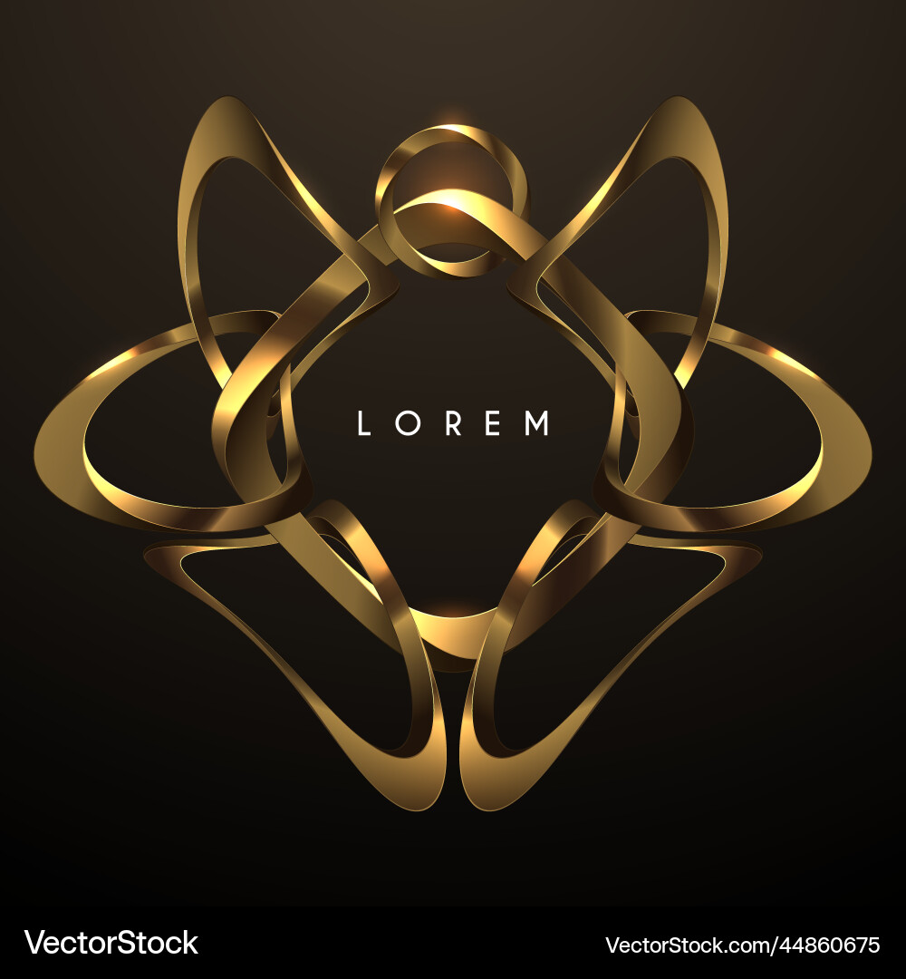 Abstract golden shapes luxury background Vector Image