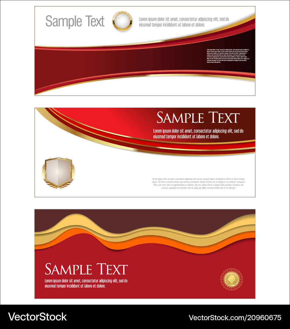 Collection of horizontal banners templates Vector Image