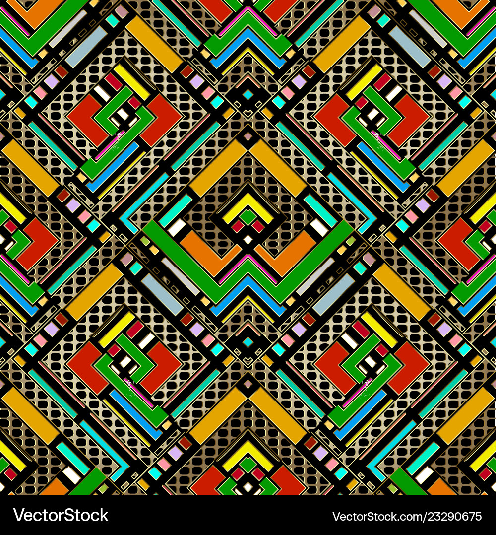 Geometric colorful striped modern seamless Vector Image