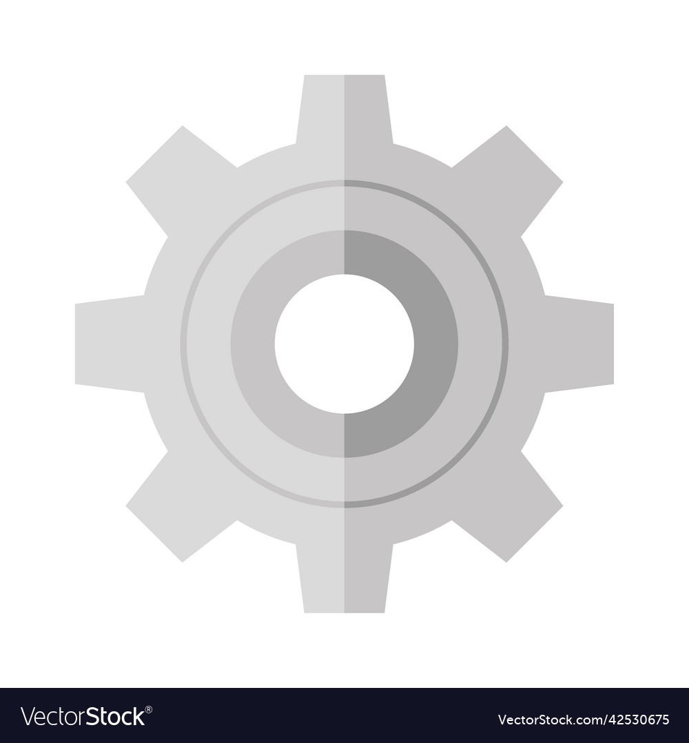 Gray gear machine setup Royalty Free Vector Image