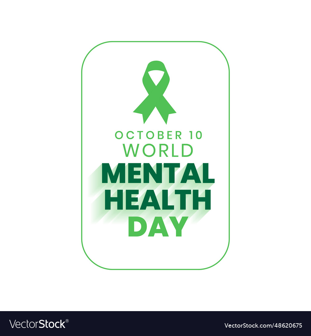 International mental health day background Vector Image International mental health day background Vector Image