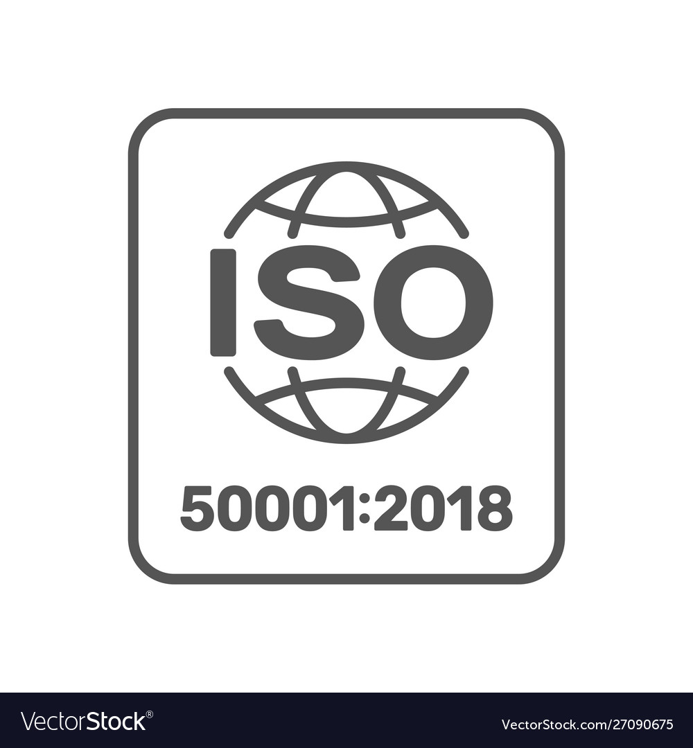 Iso 50001 Sign Energy Management Systems Standard Vector Image