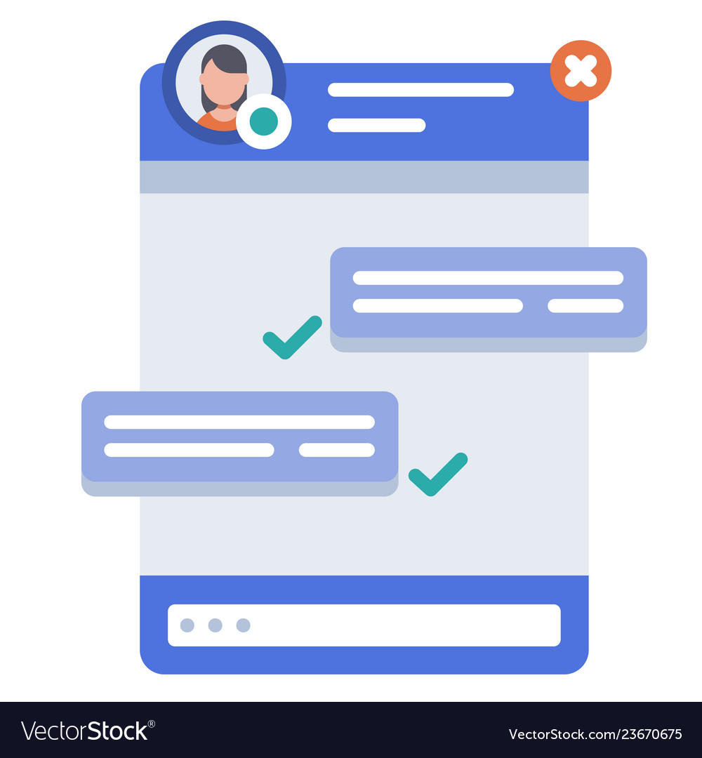 Live chat flat Royalty Free Vector Image - VectorStock