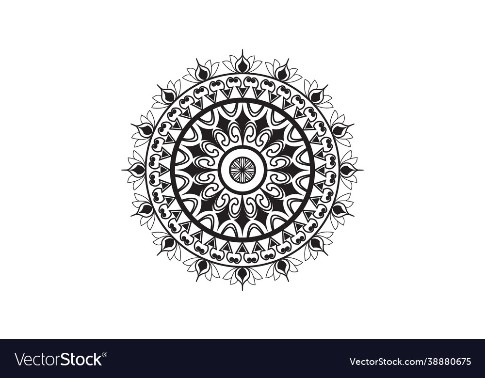 Mandala round pattern Royalty Free Vector Image