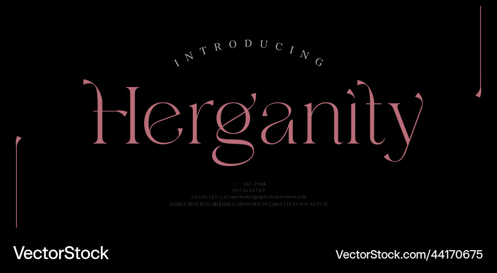 Modern luxury alphabet letters font typography Vector Image