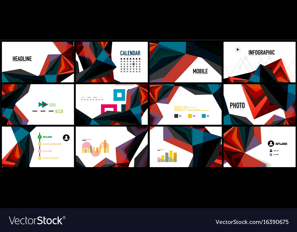 Modern triangle presentation template Royalty Free Vector
