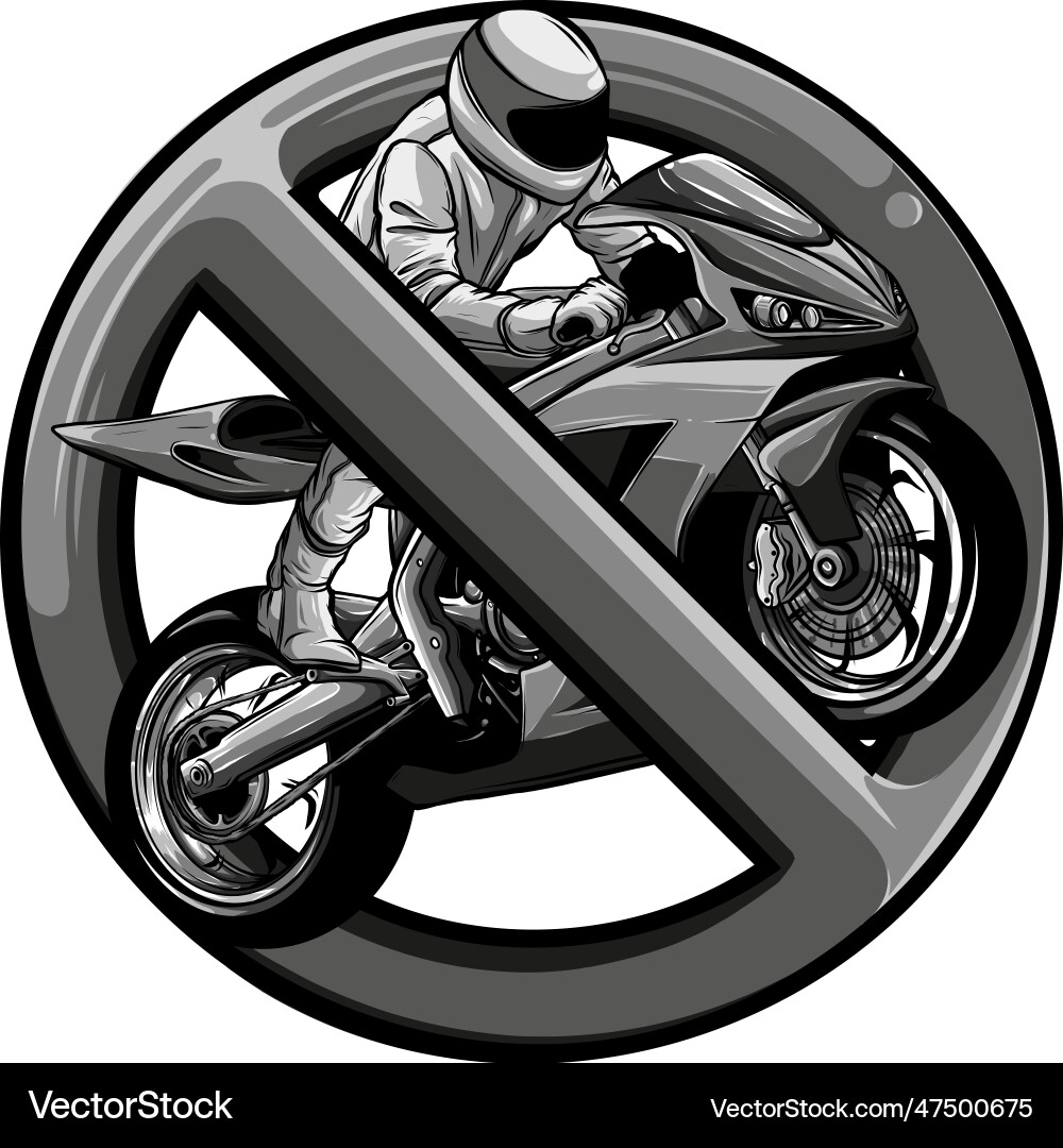 Monochromatic of motorcycle Royalty Free Vector Image