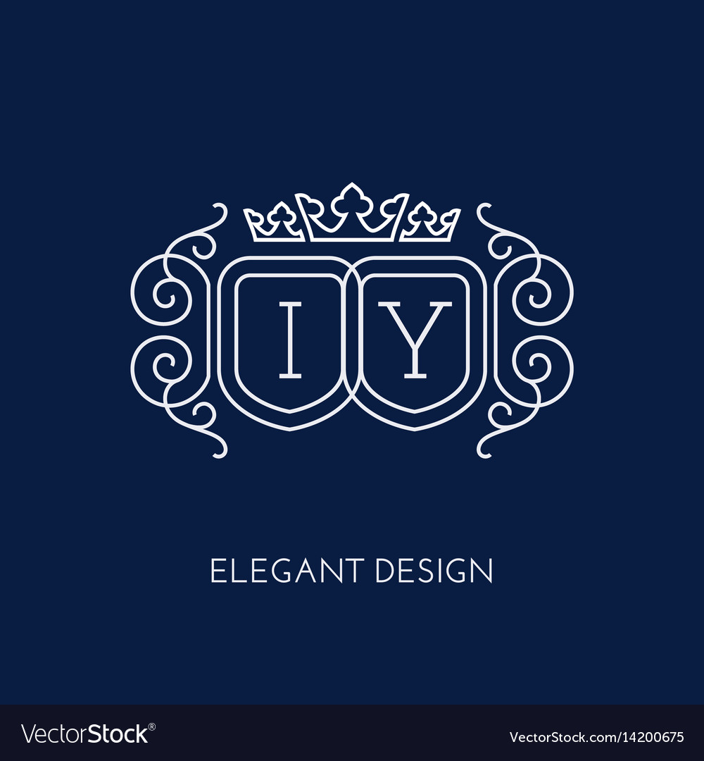 Monogram design template Royalty Free Vector Image