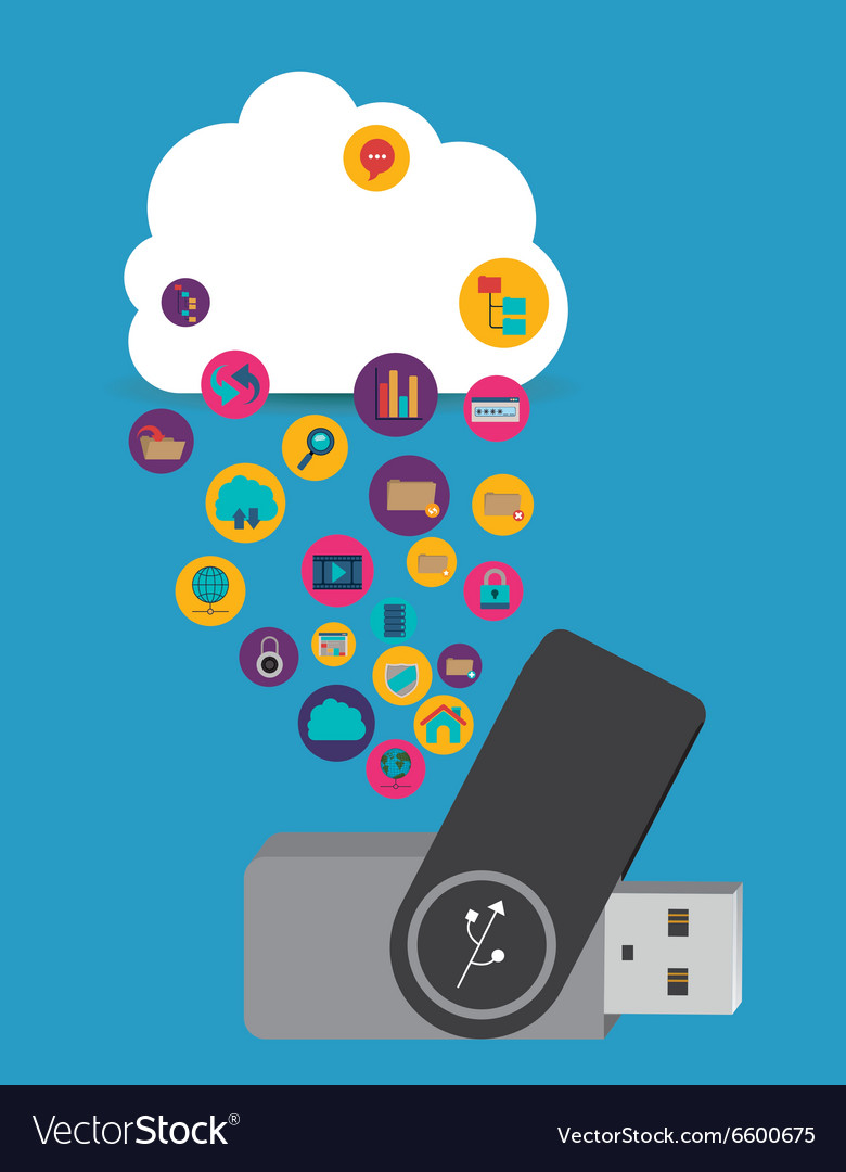 Pen drive design Royalty Free Vector Image - VectorStock