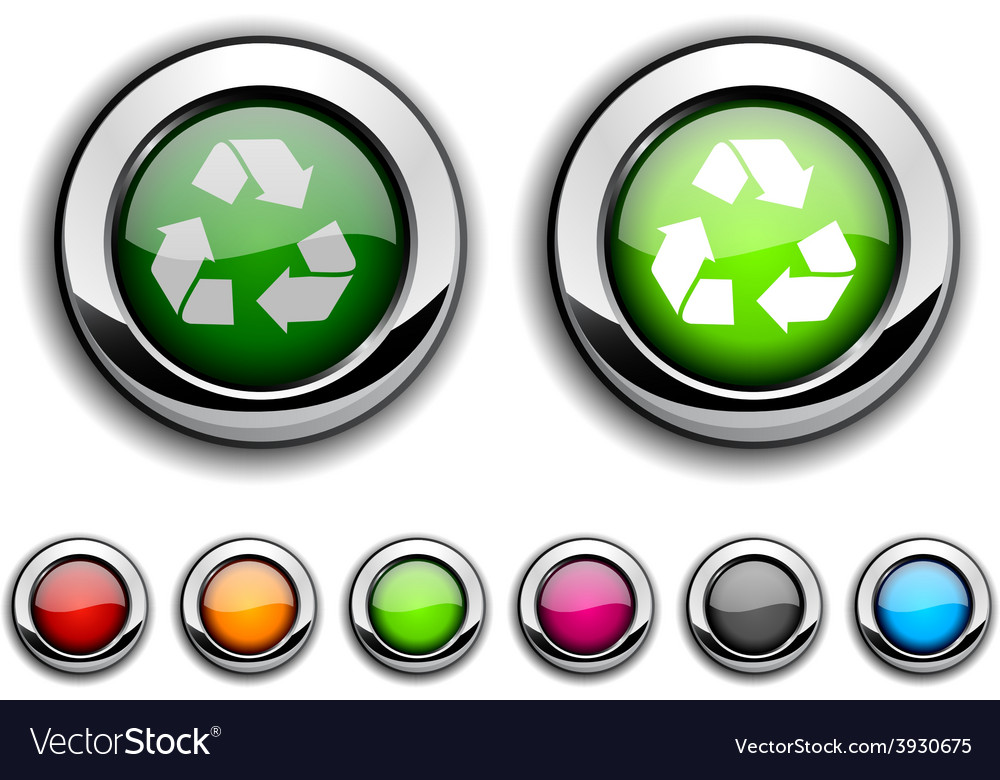 Recycle button Royalty Free Vector Image - VectorStock