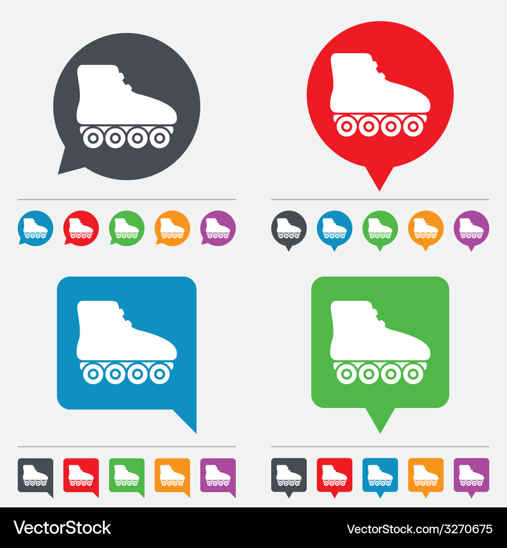 Roller skates sign icon rollerblades symbol Vector Image