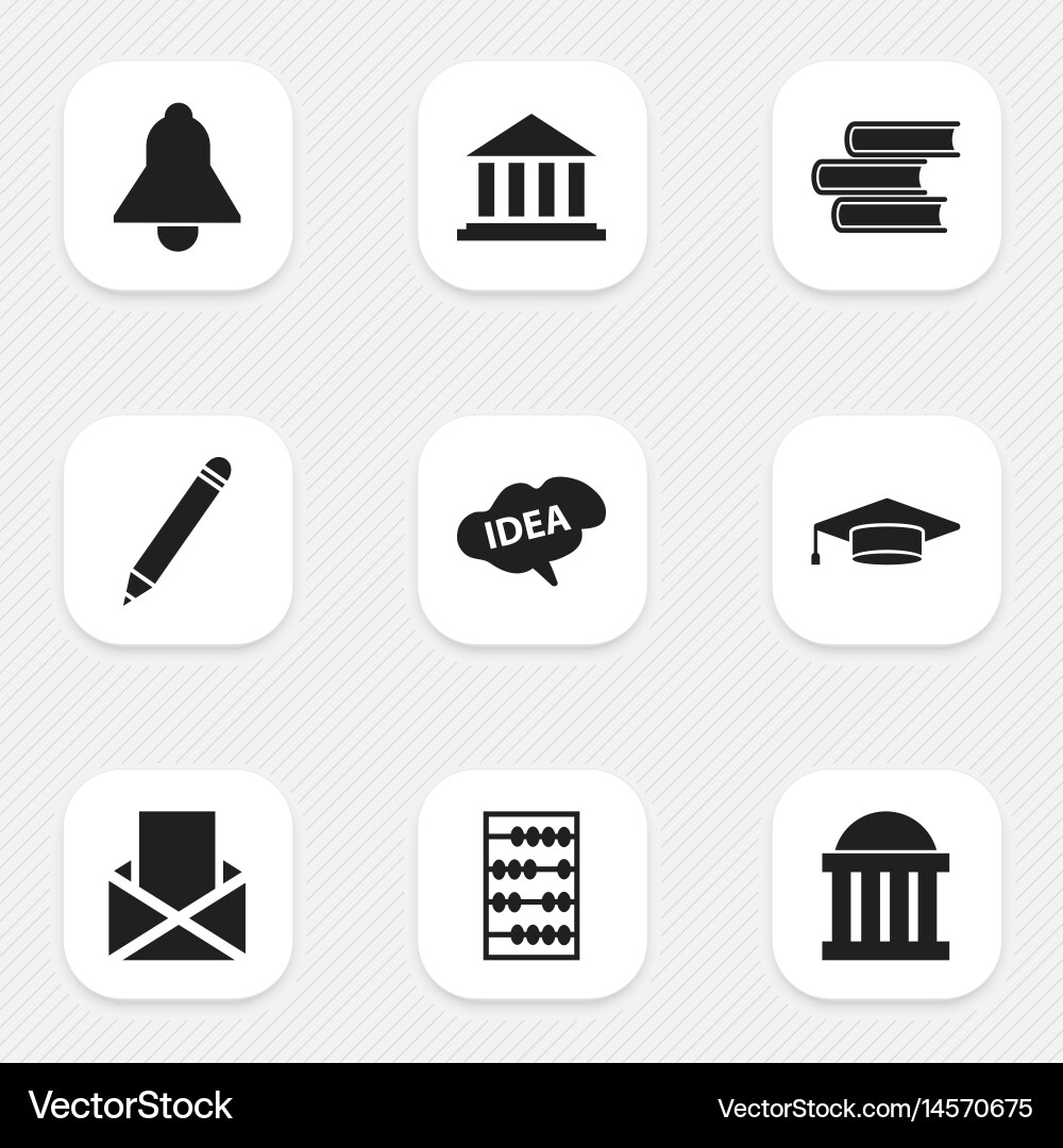 Set of 9 editable science icons includes symbols Vector Image
