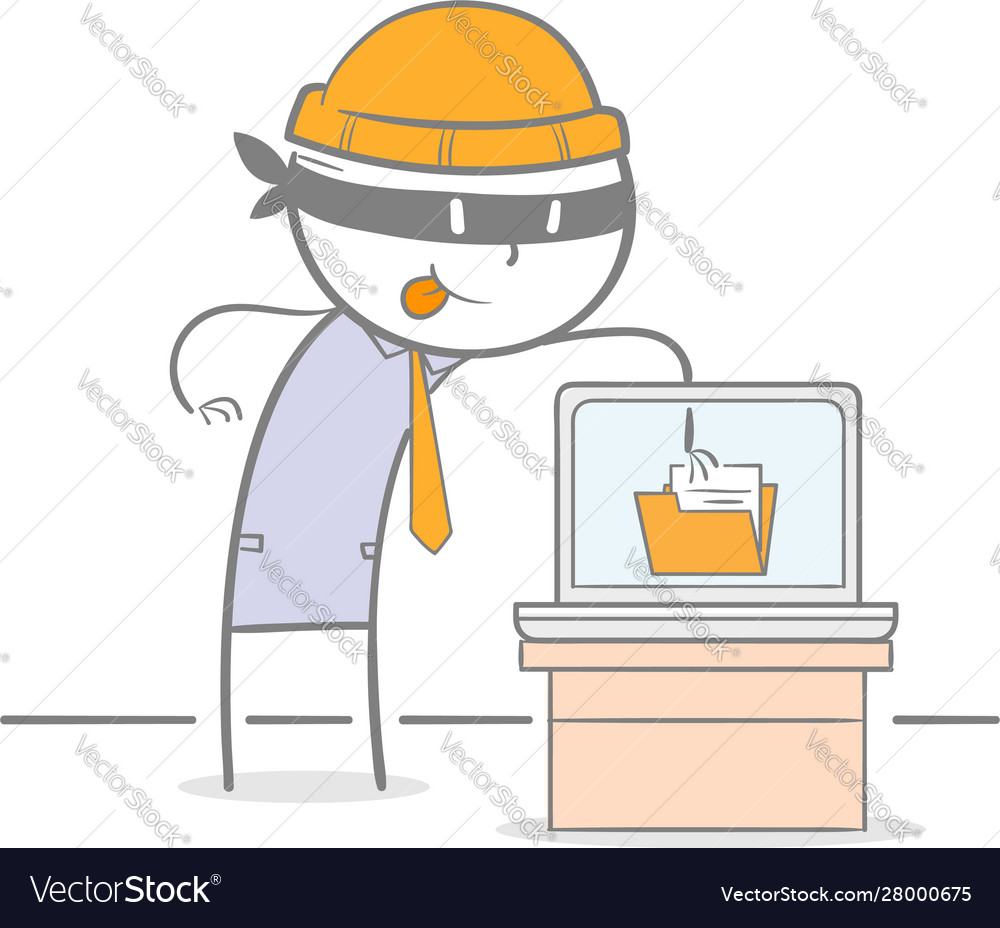 Stealing data Royalty Free Vector Image - VectorStock