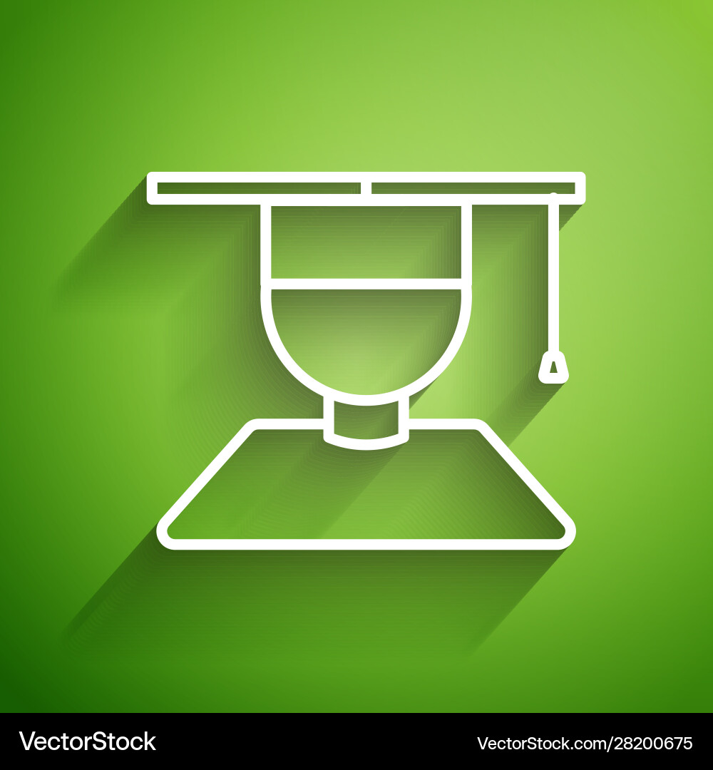 White line graduate and graduation cap icon Vector Image