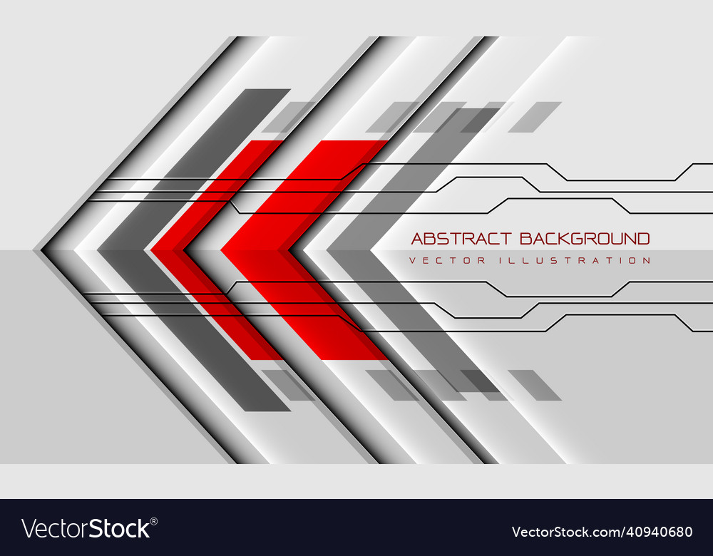 Abstract red grey arrow direction geometric Vector Image Abstract red grey arrow direction geometric Vector Image