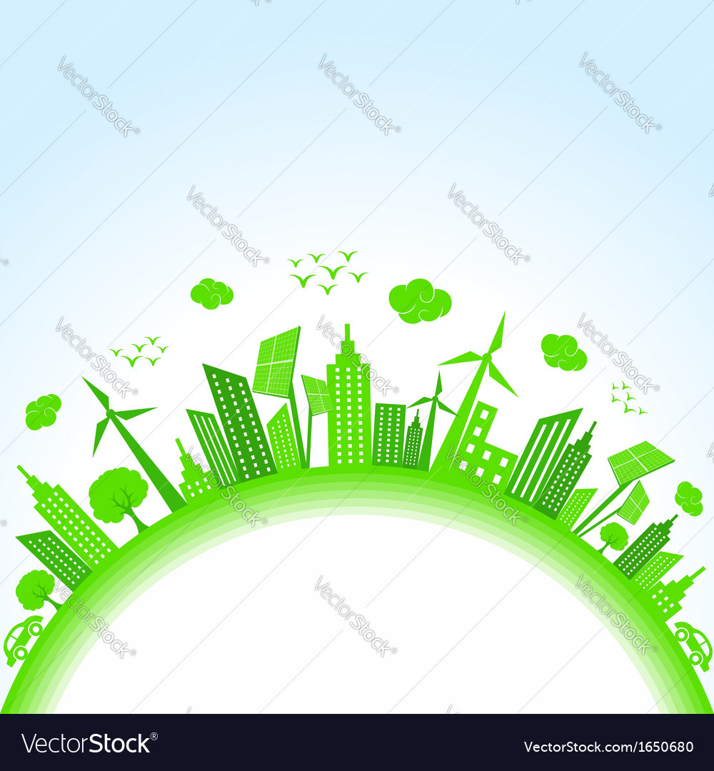 Ecology concept- save nature Royalty Free Vector Image