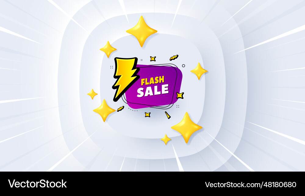 Flash sale banner discount sticker shape Vector Image