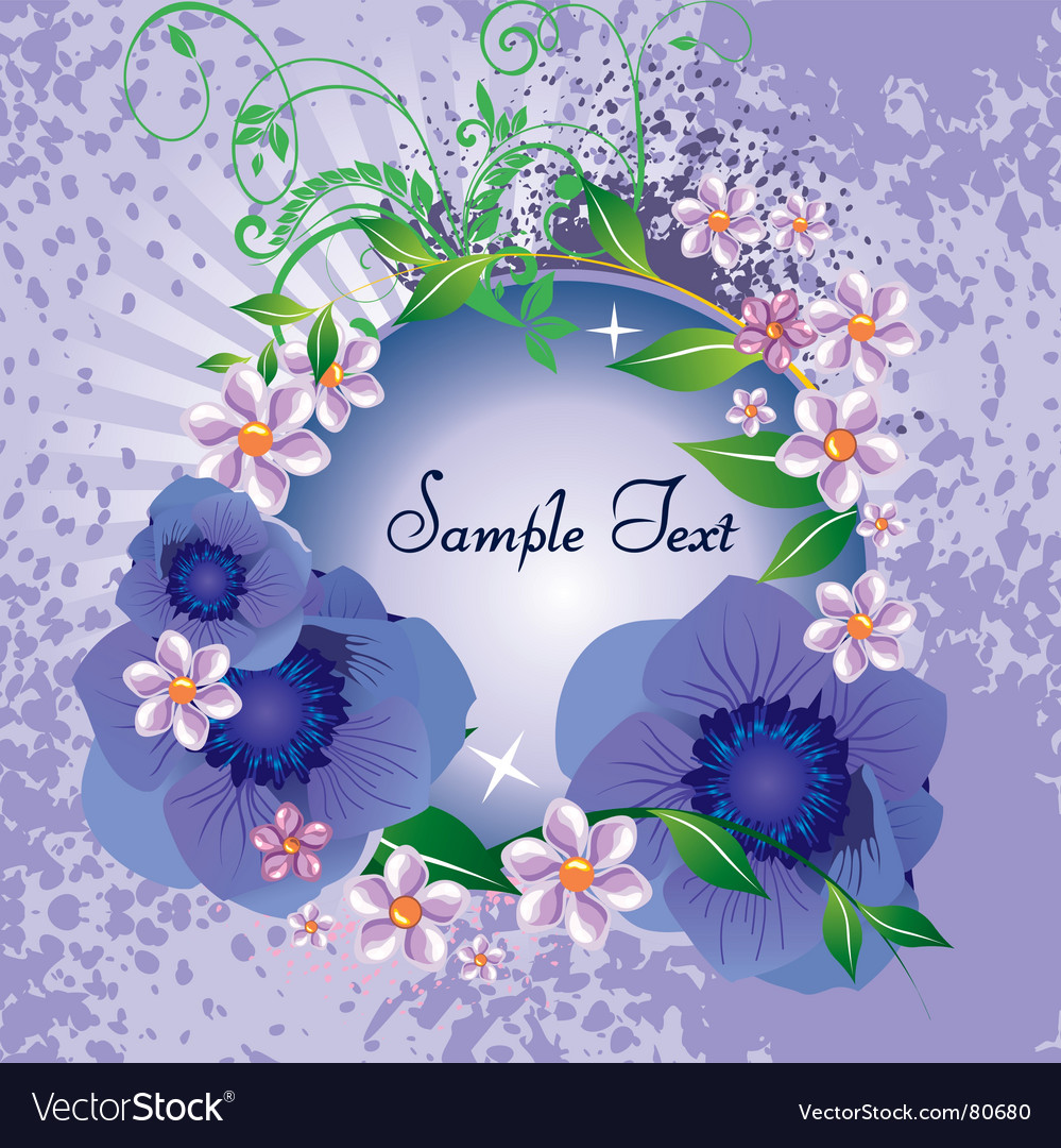 Flower frame Royalty Free Vector Image - VectorStock