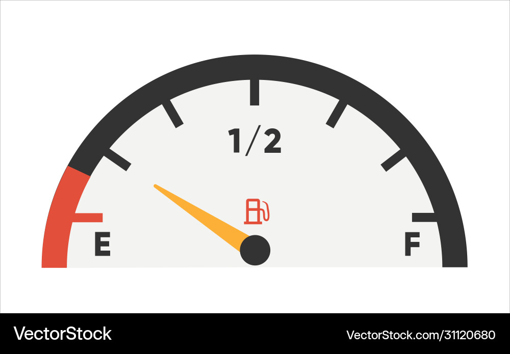 Fuel gauge icon gasoline indicator Royalty Free Vector Image