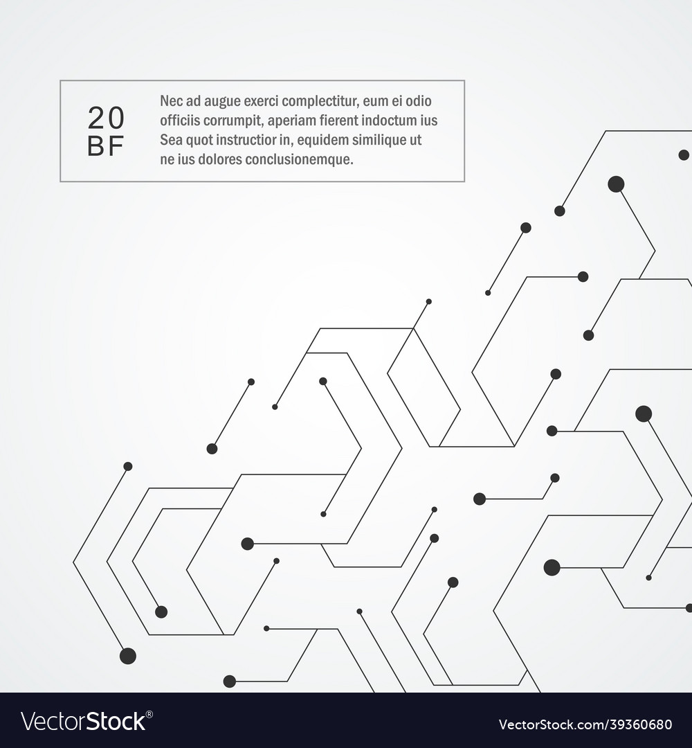 Hexagonal technology pattern molecular connect Vector Image